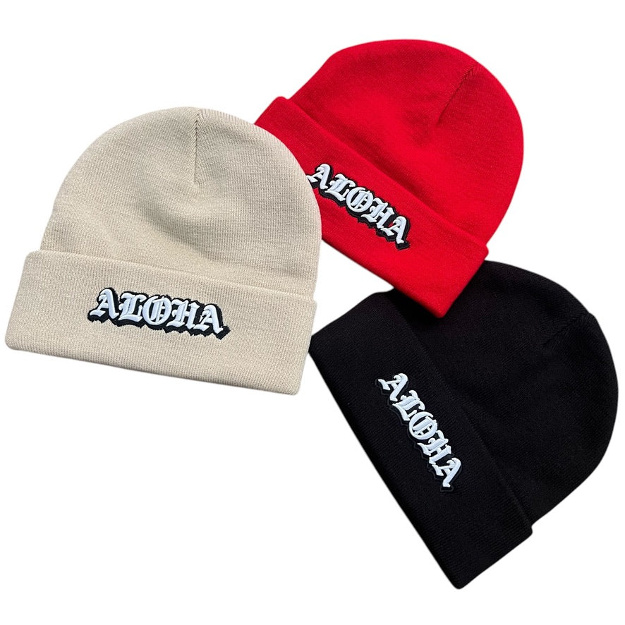 808ALLDAY Aloha Old English Beanies – 808allday